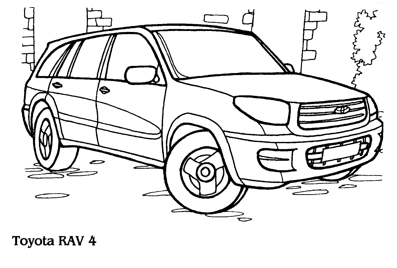 Dibujo para colorear - Toyota RAV4